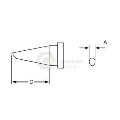 China Weller LTF Single Flat Soldering Tip for WSD81,WSP80 Iron - 0.047