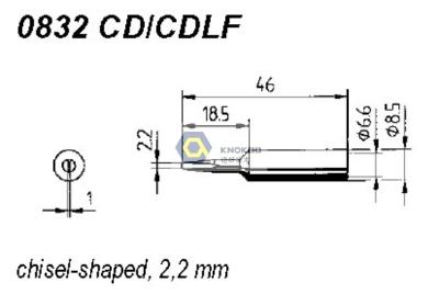 China ERSADUR 0832CD CDLF Long-Life Soldering Tip for ANALOG 60/60A,ANALOG 80/80A,DIGITAL 2000A for sale