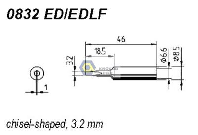 China ERSADUR 0832ED EDLF Long-Life Soldering Tip for ANALOG 60/60A,ANALOG 80/80A,DIGITAL 2000A for sale