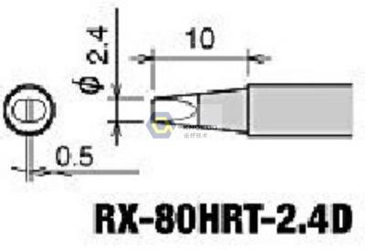 China Goot RX-80HRT-2.4D soldering tips for Goot RX-802AS,RX-852AS soldering station for sale