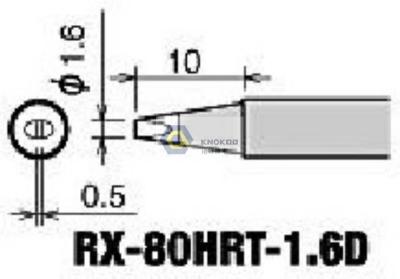 China Goot RX-80HRT-1.6D soldering tips for Goot RX-802AS,RX-852AS soldering station for sale