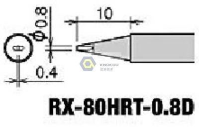 China Goot RX-80HRT-0.8D soldering tips for Goot RX-802AS,RX-852AS soldering station for sale