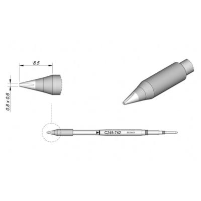 China JBC soldering tips C245742, welding bit C245-742 copper solder tips for JBC T245 handpiece for sale