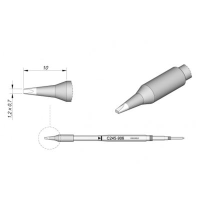 China JBC soldering tips C245906, welding bit C245-906 copper solder tips for JBC T245 handpiece for sale