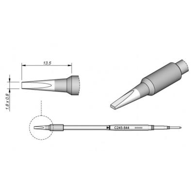 China JBC soldering tips C245844, welding bit C245-844 copper solder tips for JBC T245 handpiece for sale
