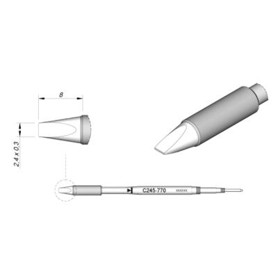 China JBC soldering tips C245770, welding bit C245-770 copper solder tips for JBC T245 handpiece for sale
