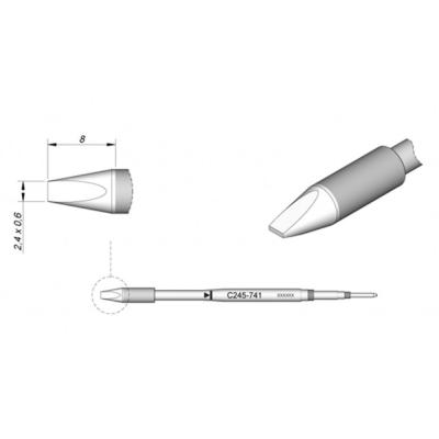 China JBC soldering tips C245741, welding bit C245-741 copper solder tips for JBC T245 handpiece for sale