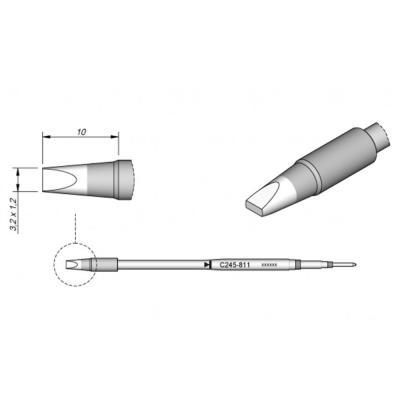 China JBC soldering tips C245811, welding bit C245-811 copper solder tips for JBC T245 handpiece for sale