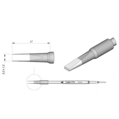 China JBC soldering tips C245775, welding bit C245-775 copper solder tips for JBC T245 handpiece for sale