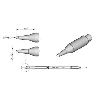 China JBC soldering tips C245064, welding bit C245-064 copper solder tips for JBC T245 handpiece for sale