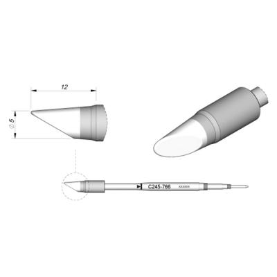 China JBC soldering tips C245766, welding bit C245-766 copper solder tips for JBC T245 handpiece for sale