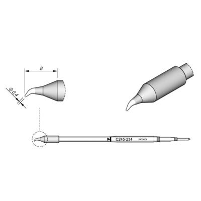 China JBC soldering tips C245234, welding bit C245-234 copper solder tips for JBC T245 handpiece for sale