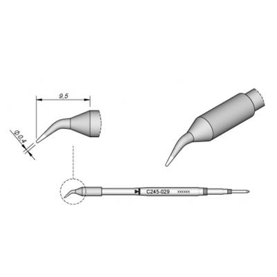 China JBC soldering tips C245029, welding bit C245-029 copper solder tips for JBC T245 handpiece for sale
