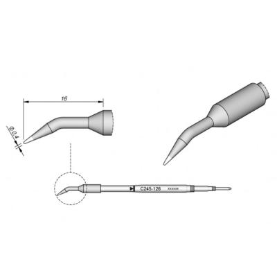 China JBC soldering tips C245126, welding bit C245-126 copper solder tips for JBC T245 handpiece for sale