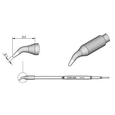 China JBC soldering tips C245804, welding bit C245-804 copper solder tips for JBC T245 handpiece for sale