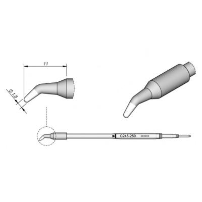 China JBC soldering tips C245259, welding bit C245-259 copper solder tips for JBC T245 handpiece for sale