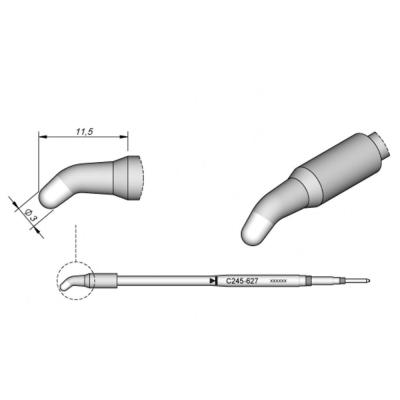 China JBC soldering tips C245627, welding bit C245-627 copper solder tips for JBC T245 handpiece for sale