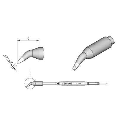 China JBC soldering tips C245962, welding bit C245-962 copper solder tips for JBC T245 handpiece for sale