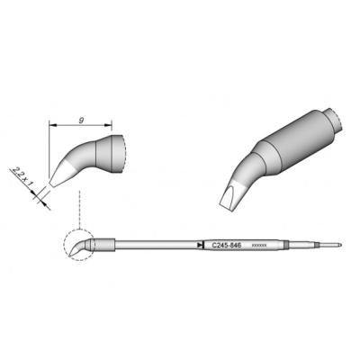 China JBC soldering tips C245846, welding bit C245-846 copper solder tips for JBC T245 handpiece for sale