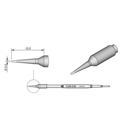 China JBC soldering tips C245036, welding bit C245-036 copper solder tips for JBC T245 handpiece for sale