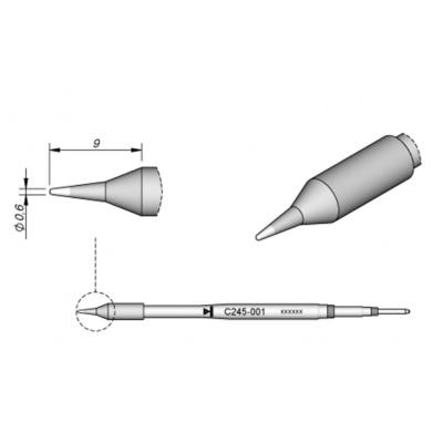 China JBC soldering tips C245001, welding bit C245-001 copper solder tips for JBC T245 handpiece for sale