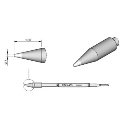 China JBC soldering tips C245403, welding bit C245-403 copper solder tips for JBC T245 handpiece for sale