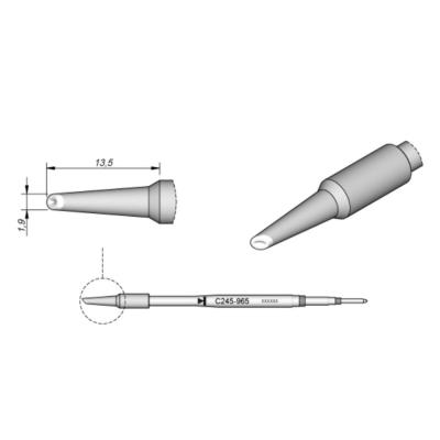 China JBC soldering tips C245965, welding bit C245-965 copper solder tips for JBC T245 handpiece for sale