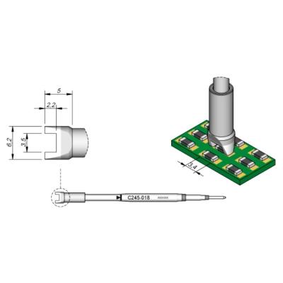 China JBC soldering tips C245018, welding bit C245-018 copper solder tips for JBC T245 handpiece for sale