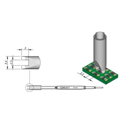 China JBC soldering tips C245017, welding bit C245-017 copper solder tips for JBC T245 handpiece for sale