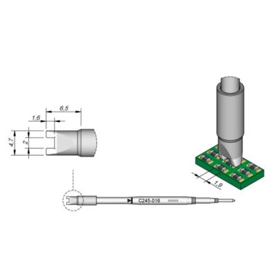 China JBC soldering tips C245016, welding bit C245-016 copper solder tips for JBC T245 handpiece for sale