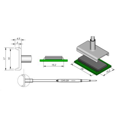 China JBC soldering tips C245226, welding bit C245-226 copper solder tips for JBC T245 handpiece for sale