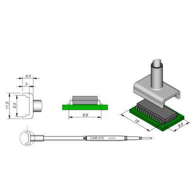 China JBC soldering tips C245215, welding bit C245-215 copper solder tips for JBC T245 handpiece for sale