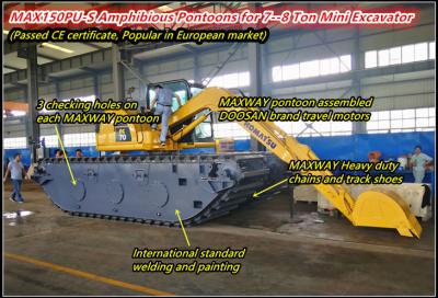 China MAXWAY MACHINE COMPANY, Amphibious Pontoon Undercarriage for 7--8 Ton Class Excavator, Model:  MAX150PU-S for sale