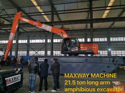 China MAXWAY 21.5 Ton New DOOSAN Float Excavator with 15 Meter Long Arm for sale