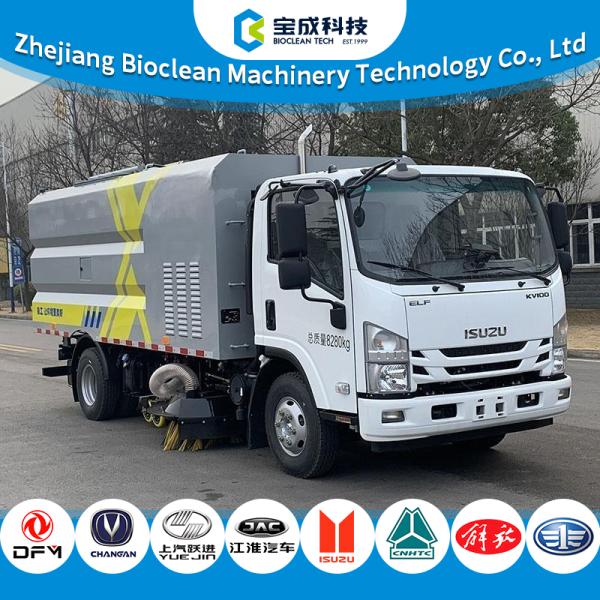 Quality Euro 6 Emission Standard Road Sweeper Truck with 105% Sweeping Efficiency and Stainless Steel Tank for sale