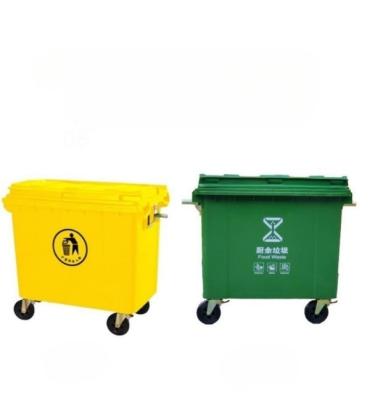 China 1100L HDPE Recycling  Waste Disposal Management Trash Can Garbage Bin Collection Bins for sale