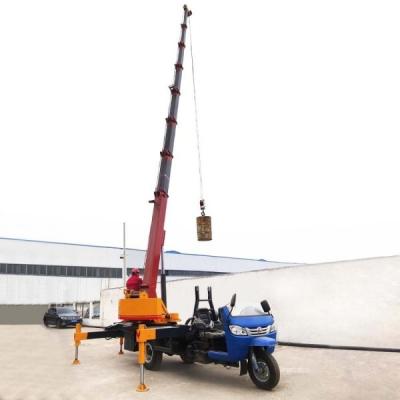 China 6tons Tricycle Knuckle Boom Xcmg Howo Used Mobile Wrecker Mounted Crane Truck for sale