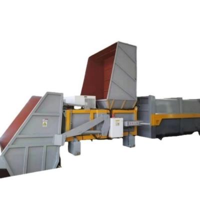 China Horizontal 100-300T  smart bin auger marine solid hydraulic  refuse trash waste garbage compactor for sale