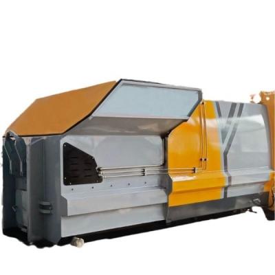 China Movable 25m³ Rubbis Auger Marine Solid Hydraulic  Refuse Trash Waste Garbage Compactor for sale