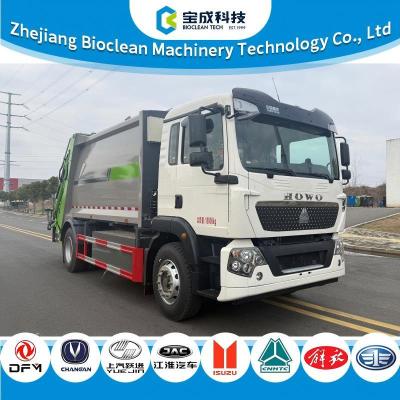 China HOWO pure electric heavy duty collection vehicle garbage compactor truck for sale