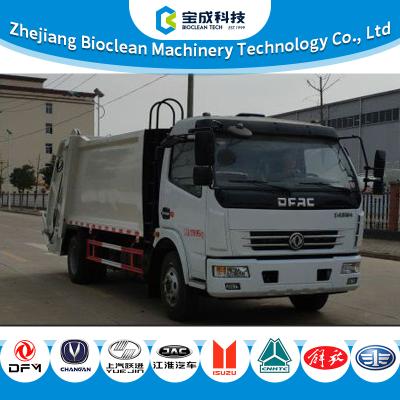 China Right Hand Drive Garbage Compactor Truck with 12CBM Waste Box Capacity and 226KN Compressed Power for Efficient Waste Collection for sale