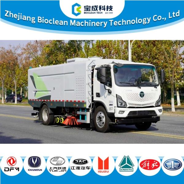 Quality 4X2 12T futian outdoor vacuum baggerroad electric city road street sweeper truck for sale