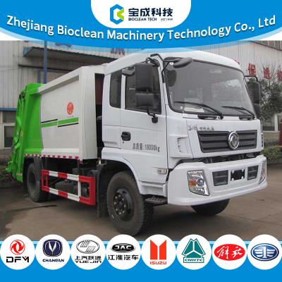 China 18T Garbage Compactor Truck with 18000kg Capacity, Carbon Steel Q235B Box, and 200-400 Liters Fuel Tank for sale