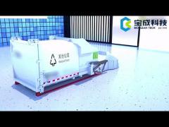 Movable 12m³ Rubbis Auger Marine Solid Hydraulic Refuse Trash Waste Garbage Compactor