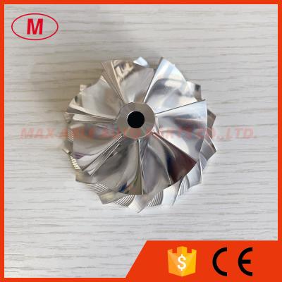 China RHF5 inverso 7+7 álabes 52.00/63.00mm alto rendimiento diámetro:6.10mm turbo fresado/aluminio 2618/rueda de compresor de palanquilla en venta