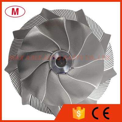 China KP39 5443-123-2201 35.48/46.00mm 9+0 Aspas Fresado de Punta Curva de Serpiente Diseño de Rendimiento Turbocompresor Rueda de Compresor Billet en venta