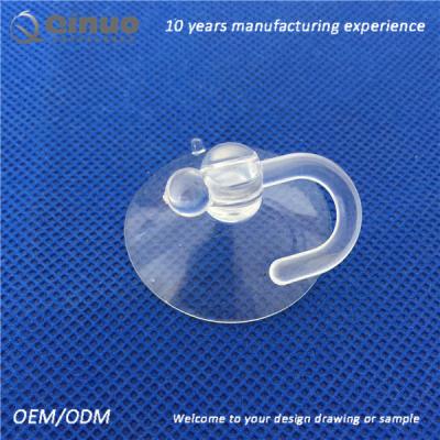 China 40mm Kitchen Bathroom Clear PVC Suction Cup Wall Hooks Hanger for sale