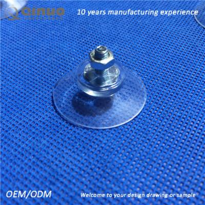China 40mm plastic threaded screw suction cup 8mm length M4 screw for sale