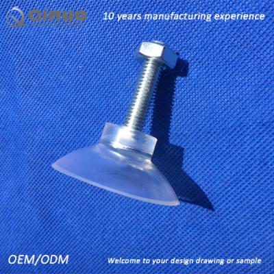 China 62mm Plastic metal screw suction cup 21mm length M5 screw heavy duty suction cup for sale