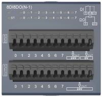 China Decowell Automatic Control Multifunctional Modules 8DI8DO Integrated PLC IO Module for sale